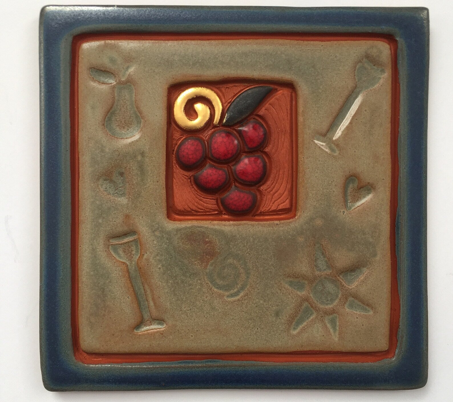 Grapes Tile 5" x 5" | Quicksilver Gallery